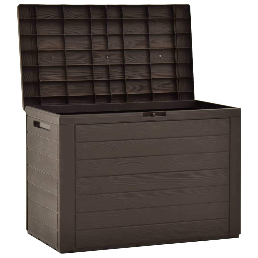 TIFITGO Asomie Patio Storage Box Brown 30.7"x17.3"x21.7" Indoor stockage bin home chest house tank Outdoor Furniture Outdoor Storage Boxes US Stock Fast Shipment Brown