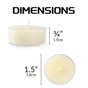 Natural Beeswax Tealight Candles - 24 pcs - Organic Small Candle Natural Scent Smokeless Clean Burning-White