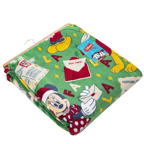 Northwest Mickey Mouse Silk Touch Throw Blanket, 50" x 70", Dear Santa