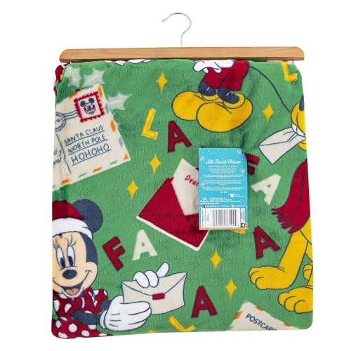 Northwest Mickey Mouse Silk Touch Throw Blanket, 50" x 70", Dear Santa