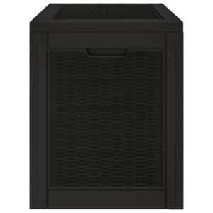 TIFITGO Asomie Patio Storage Box Black 21.9"x16.9"x20.9" Polypropylene Indoor stockage bin home chest house tank Outdoor Furniture Outdoor Storage Boxes US Stock Fast Shipment Brown