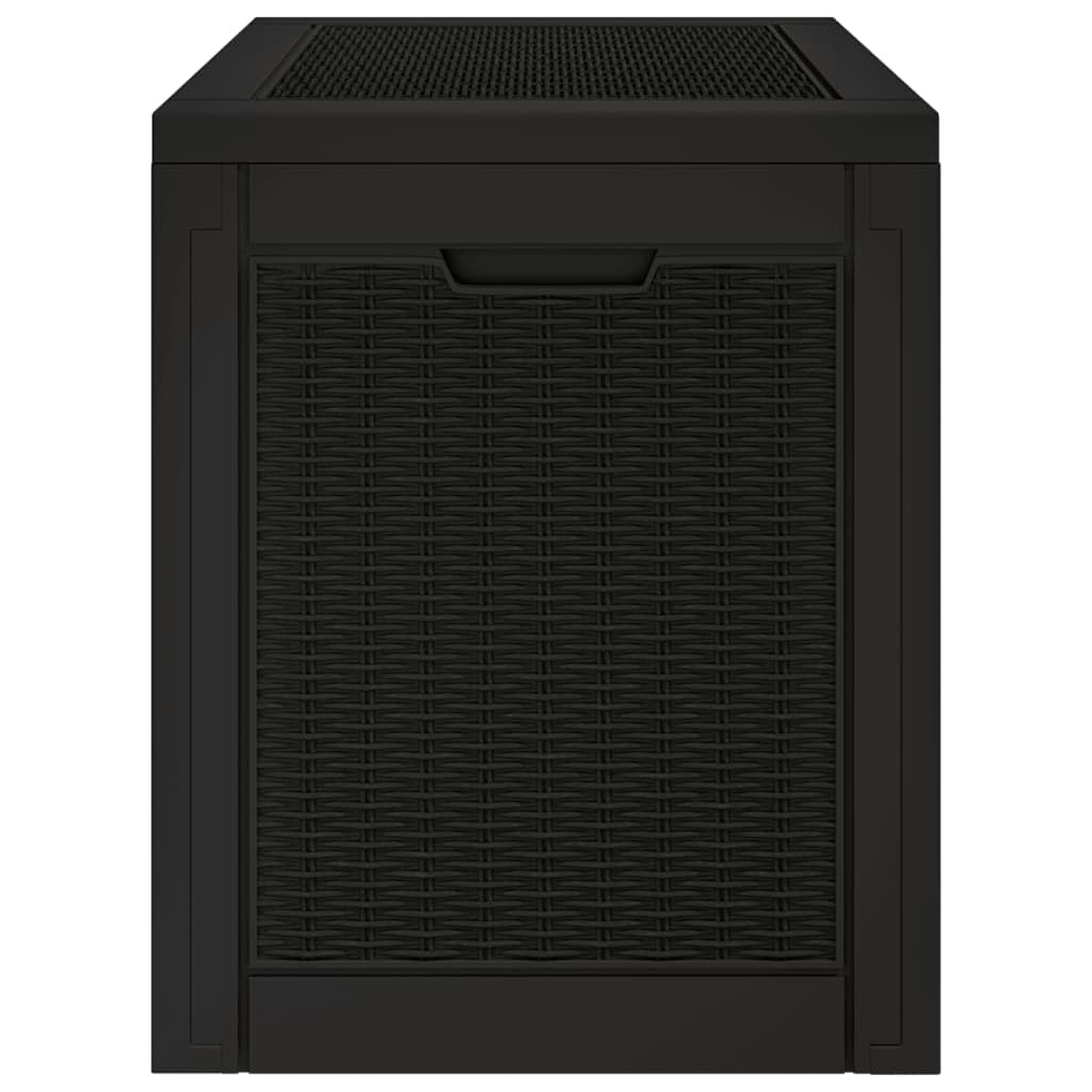 TIFITGO Asomie Patio Storage Box Black 21.9"x16.9"x20.9" Polypropylene Indoor stockage bin home chest house tank Outdoor Furniture Outdoor Storage Boxes US Stock Fast Shipment Brown