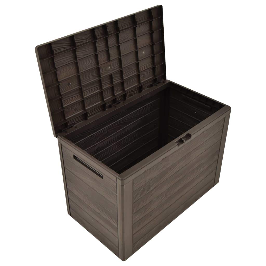 TIFITGO Asomie Patio Storage Box Brown 30.7"x17.3"x21.7" Indoor stockage bin home chest house tank Outdoor Furniture Outdoor Storage Boxes US Stock Fast Shipment Brown