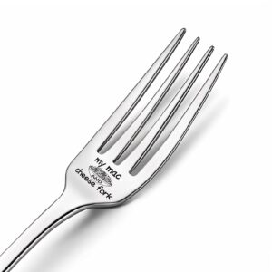 my mac and cheese fork funny stainless steel engraved fork gifts for women men kids - gift for mac and cheese lovers - foodie gifts for birthday, valentine's day, christmas