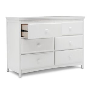 Delta Children Emerson 6 Drawer Dresser with Interlocking Drawers - Greenguard Gold Certified, Bianca White