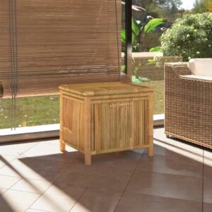 TIFITGO Asomie Patio Storage Box 23.6"x20.5"x21.7" Bamboo Indoor stockage bin home chest house tank Outdoor Furniture Outdoor Storage Boxes US Stock Fast Shipment Black