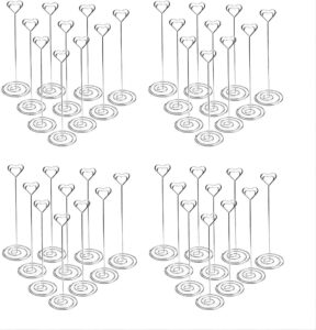 lilinmz 40 pcs table number holders place card holder - sturdy and durable, elegant heart-shaped design - perfect for wedding, anniversary, and birthday parties