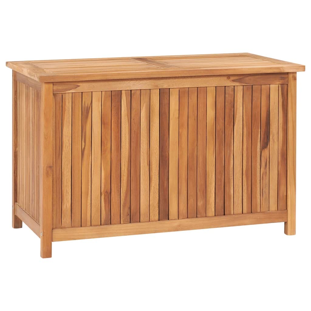 TIFITGO Asomie Patio Storage Box 35.4"x19.7"x22.8" Solid Teak Wood Indoor stockage bin home chest house tank Outdoor Furniture Outdoor Storage Boxes US Stock Fast Shipment Anthracite