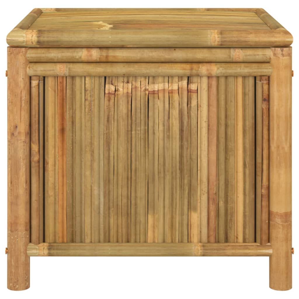 TIFITGO Asomie Patio Storage Box 23.6"x20.5"x21.7" Bamboo Indoor stockage bin home chest house tank Outdoor Furniture Outdoor Storage Boxes US Stock Fast Shipment Black