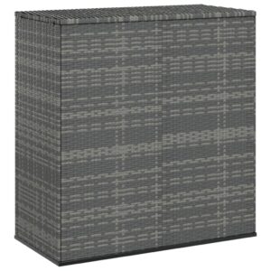 TIFITGO Asomie Patio Cushion Box PE Rattan Gray Indoor stockage bin home chest house tank Outdoor Furniture Outdoor Storage Boxes US Stock Fast Shipment Anthracite