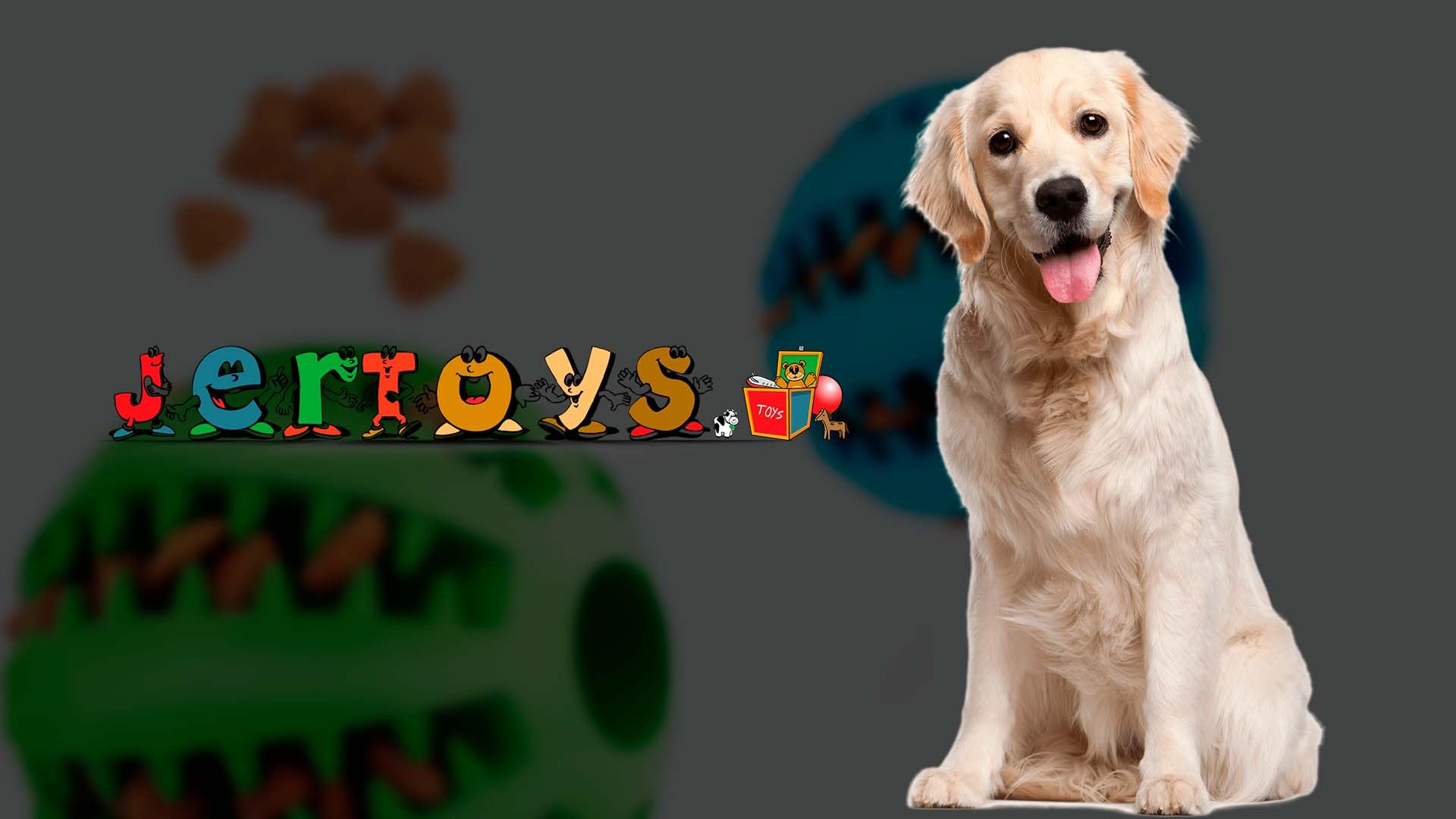 Jertoys Juguetes, Pelota para Perros Indestructible. Bola masticable resistente a las mordeduras con comedero en sus ranuras Ideal para la limpieza de dientes y entretemiento de sus mascotas (Blue)