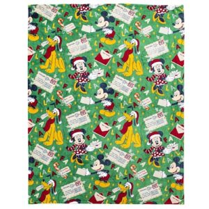 Northwest Mickey Mouse Silk Touch Throw Blanket, 50" x 70", Dear Santa