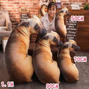 Dog Pillow 3D Simulation Dog Shaped Pillow,19.7" Funny Shiba Inu Plush Pillow Dog Stuffed Animal Pillow Chair Cushion for Hoom Decor (A)