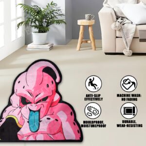 Anime Rug Character Shape - Anime Carpet Non-Slip, Ultra-Soft Anime Characters Rugs for Living Room, Gaming Room, Bedroom, Kitchen, Outdoor Areas