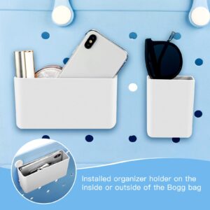 DGLOZE 2PCS Organizer Holder for Bogg Bag, Accessories for Bogg Bags Compatible with Bogg Bag Original, Insert Organizer Holder Compatible with Bogg Bag（White）