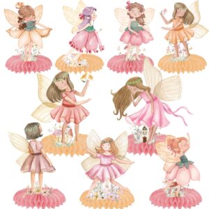 fairy honeycomb centerpieces 11pcs fairy birthday party centerpieces for table fairy tale theme birthday party table decorations for floral fairies theme baby shower supplies