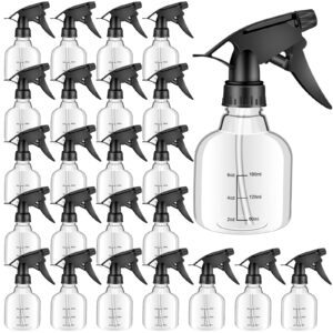 worldity 24 pcs empty plastic spray bottles 8oz, spray bottles for cleaning solutions, mini spray bottles with measurement adjustable nozzle, refillable spray bottles for hair plant kitchen bath