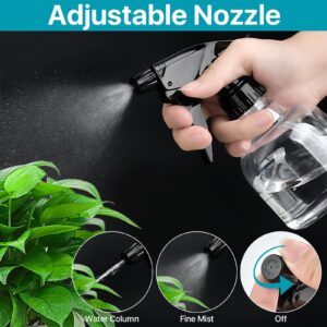 Worldity 24 Pcs Empty Plastic Spray Bottles 8oz, Spray Bottles for Cleaning Solutions, Mini Spray Bottles with Measurement Adjustable Nozzle, Refillable Spray Bottles for Hair Plant Kitchen Bath