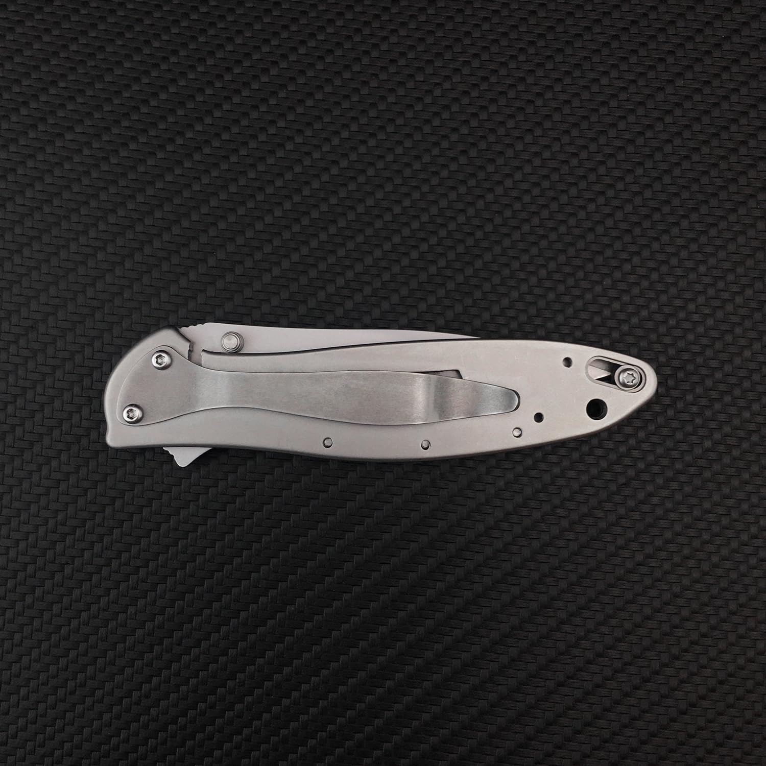 Everyday Carry Leek Pocket Knife, 2.8 inch 5Cr15 Mov Blade and Stainless Steel Handle, Flipper Assisted Opening Folding Knife with Frame Lock, Deep Carry Pocketclip for Camping