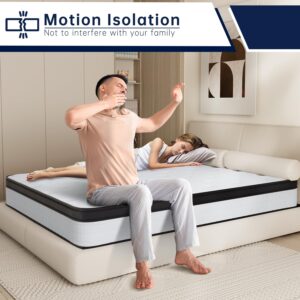 OAITE Twin XL Mattress-10-Inch Hybrid Mattress with Individual Pocket Springs and Memory Foam, Twin XL Size Bed in a Box,Breathable and Pressure-Relieving,Mattress Twin XL(80''*39''*10'')