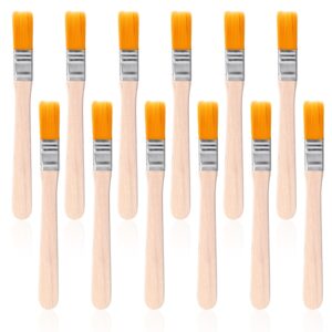 12 pcs paint brush 5 inch trim painting tool soft bristle with wood handle small paint brushes for walls, touch up, cabinets, fences, edge painting tool