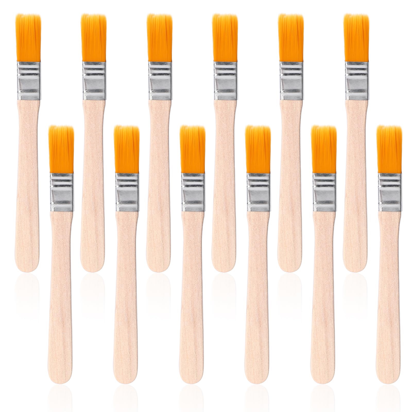 12 Pcs Paint Brush 5 Inch Trim Painting Tool Soft Bristle with Wood Handle Small Paint Brushes for Walls, Touch Up, Cabinets, Fences, Edge Painting Tool