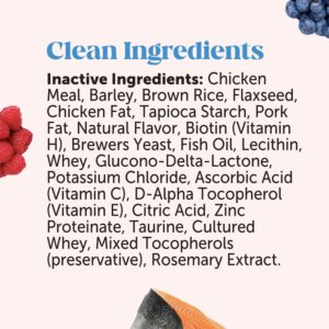 Pet Honesty Cat Skin & Coat Health Chews - Omegas, Vitamin C + E, Biotin Supplement, Soothes Skin and Promotes Shiny Coat, Cat Supplements & Vitamins - Chicken (30-Day Supply)