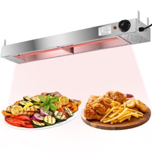 vihose 36 inches food strip heater electric restaurant food heat lamp 920w, 110v temperature adjustable strip warmer food heat light for food warming service buffet catering commercial kitchen