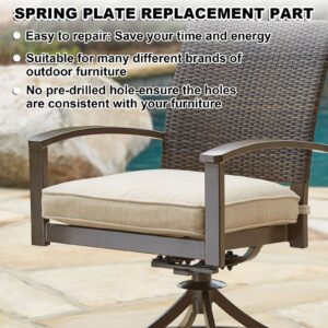 10 Pack Patio Rocking Chair Spring Plate Replacement Part, Patio Chair Spring Plates Swivel Rocker, Universal Fiberglass Spring Plate for Outdoor Rocking Chair Replacement, 5 x 2.5 x 0.25 Inches