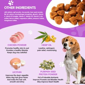 Hemp Calming Chews for Dogs, 150 Soft Dog Calming Treats, Dog Calming Treats with Hemp Oil, Dog Anxiety Relief, Storms, Separation, Barking, Stress Relief for All Breeds & Sizes - Chicken Flavored