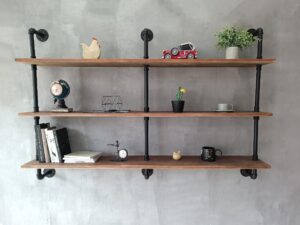 hddfer floating shelves for wall bookshelf industrial pipe shelving shelves natural wood planks 60 inch rustic wall shelves hanging bookshelves farmhouse kitchen shelving