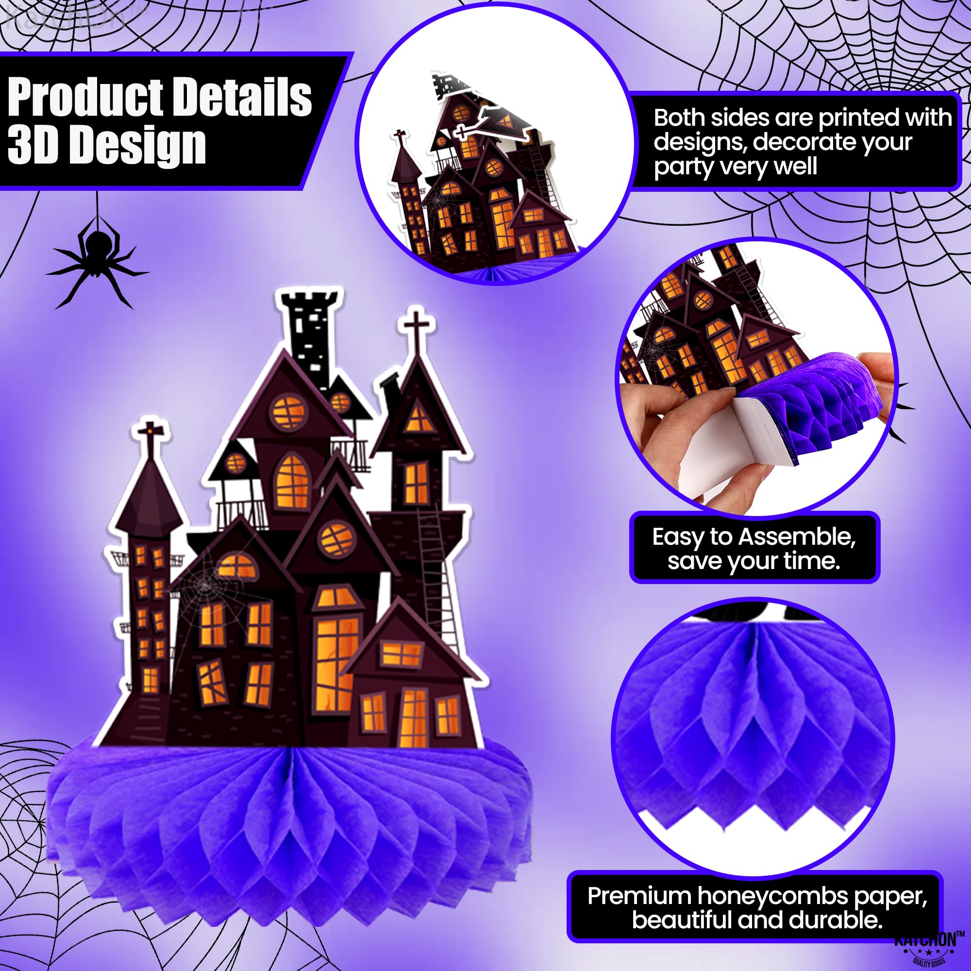 KatchOn, Halloween Centerpieces for Tables - Pack of 9 | Halloween Table Centerpieces for Halloween Party Decorations | Halloween Birthday Party Decorations | Halloween Table Decorations