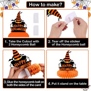 KatchOn, Halloween Centerpieces for Tables - Pack of 9 | Witch Halloween Table Centerpiece, Halloween Table Decorations | Orange and Black Halloween Centerpiece | Spooky Halloween Decorations Indoor