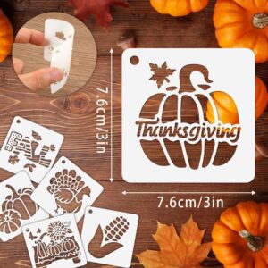 Augshy Fall Stencils, 56 Pack Thanksgiving Stencils Small Fall Stencils for Painting on Wood Ornaments Slice DIY Crafts Fabrics Window Thanksgiving Autumn Decoration (3 Inch)