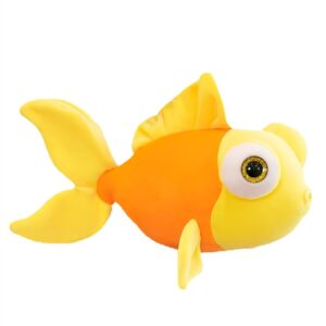 JOSON Goldfish Plush Stuffed Animal, Soft Goldfish Doll Pillow, Birthday for Boys and Girls (13.7 inch) (Yellow)