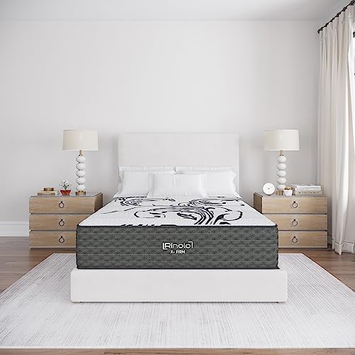 RINOLO X- Firm Mattress 12 Inch, Gel Infused Memory Foam Mattress for Pressure Relief, Pocket Innersprings/Orthopedic Foam | Freshly Baked Mattress | Mattress-in-a-Box (King)