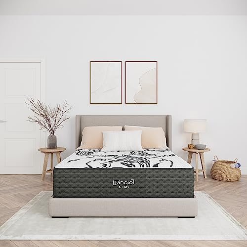 RINOLO X- Firm Mattress 12 Inch, Gel Infused Memory Foam Mattress for Pressure Relief, Pocket Innersprings/Orthopedic Foam | Freshly Baked Mattress | Mattress-in-a-Box (Full)