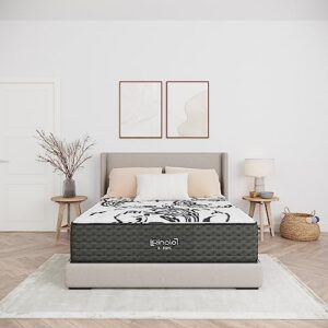 RINOLO X- Firm Mattress 12 Inch, Gel Infused Memory Foam Mattress for Pressure Relief, Pocket Innersprings/Orthopedic Foam | Freshly Baked Mattress | Mattress-in-a-Box (King)