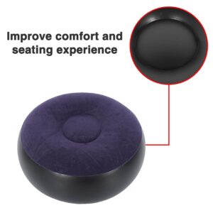 ZLXHDL Inflatable Chair, 20.5x7.9Inches PVC And Flocking Outdoor Round Air Chair, Portable And Comfortable Multifunction Inflatable Ottoman Outdoor for Home Office Outdoor Camping(Load Capacity 80 kg)