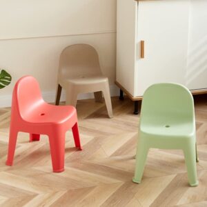 ZABEES Foot Rest Stool Thickened Armchair Stool Plastic Small Chair Bench Small Low Stool Household Non-Slip Shoe Changing Stools for Room Padded Seat