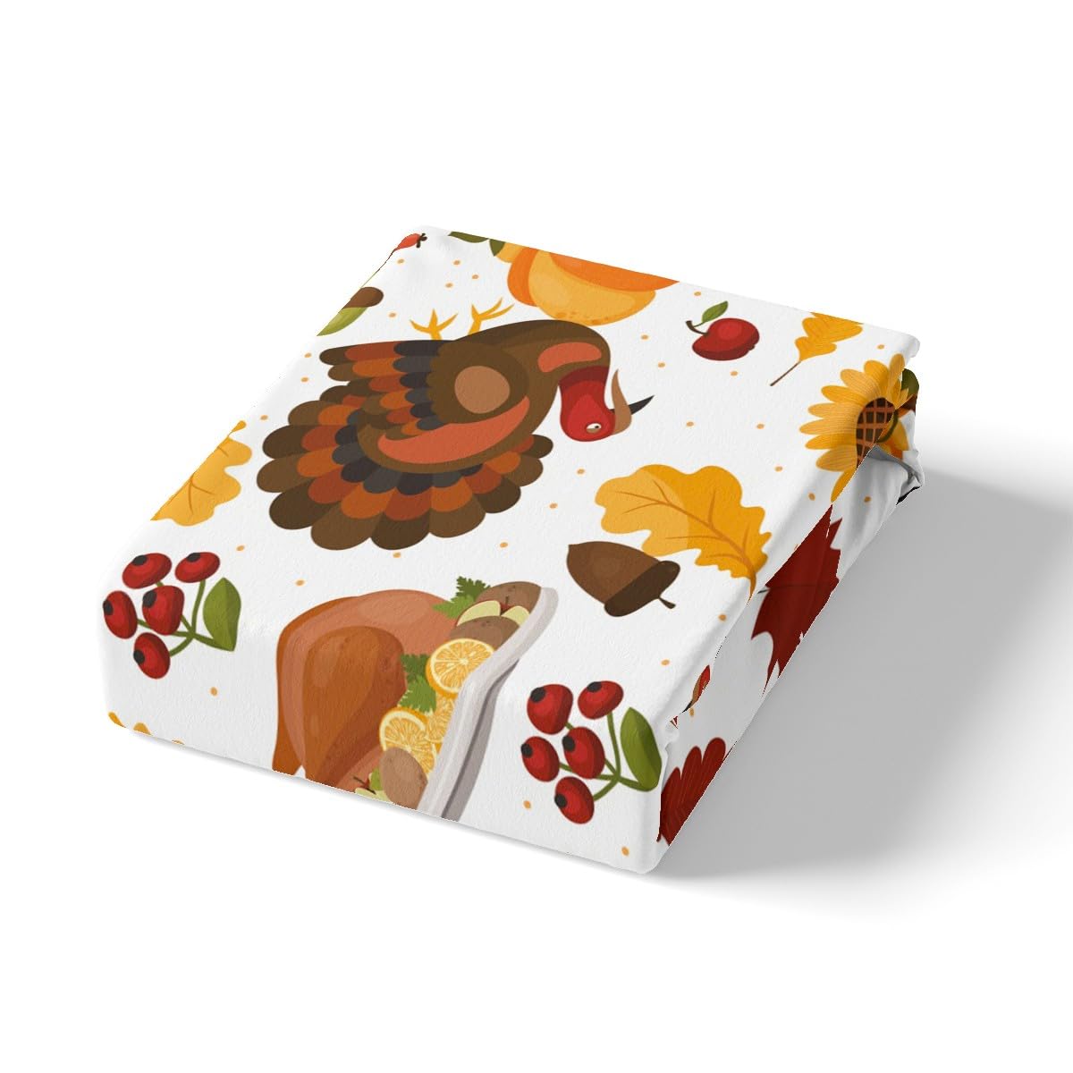 Thanksgiving Decor Bedding Duvet Cover Set Full Size Cute Turkey Bedding Set for Kids Decor Fall Pumpkin Comforter Cover Set Microfiber Pumpkin Maple Leaf Bedspread Cover Bedroom Bedclothes