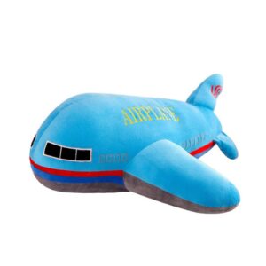 zxmbeddings 15.7" airplane plush stuffed aircraft pillow model toy,gifts for boys kids,blue