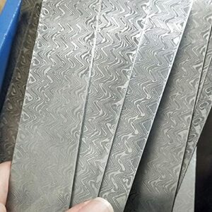 2pcs handmade damascus steel billet knife/blank blade making bar wave 150x25x3mm