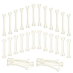 katchon, mini halloween skeleton bones - big pack of 24 | mini bones halloween for halloween decorations indoor | mini skeleton bones for crafts | halloween bag of bones, halloween bones decorations