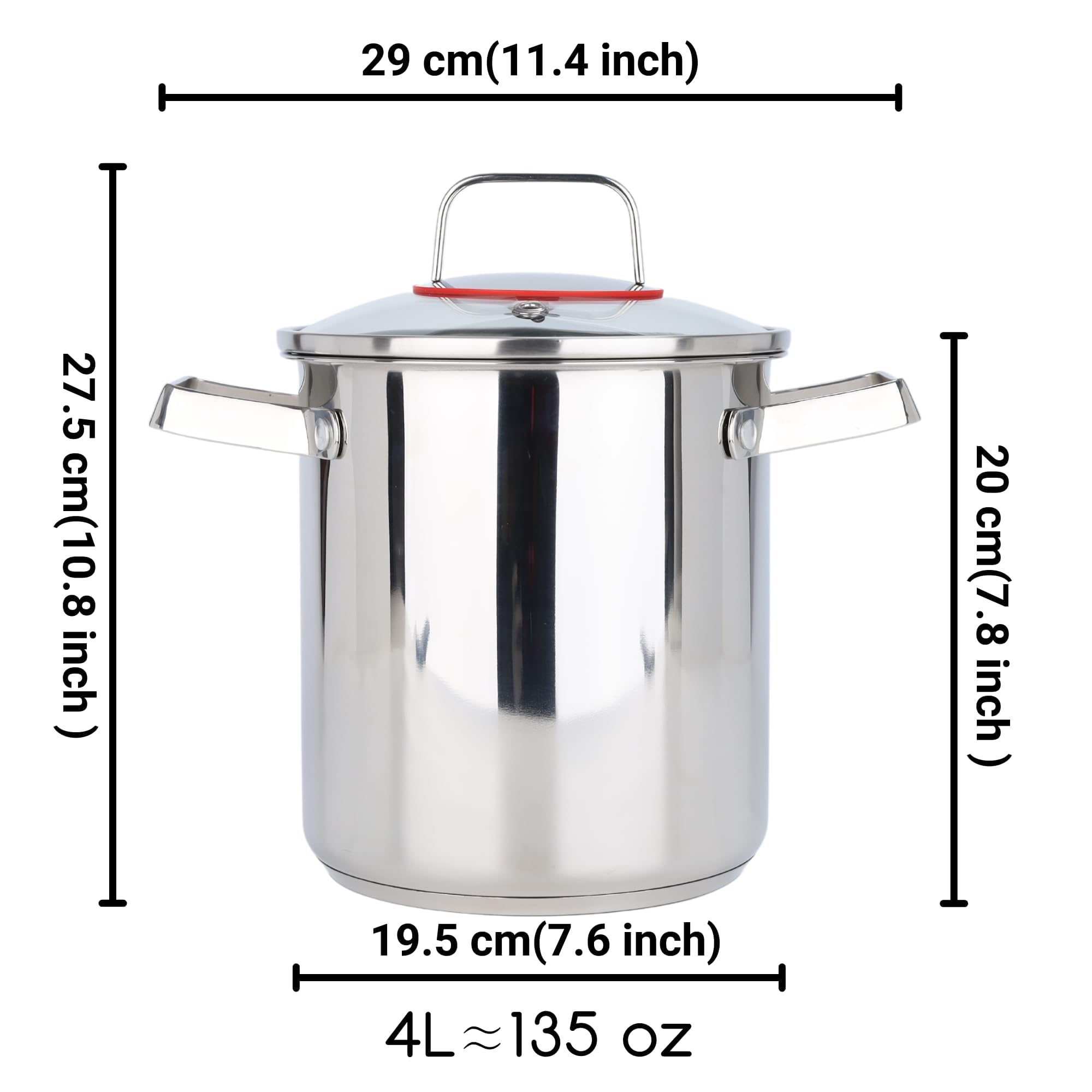 Multi-purpose Pasta and Asparagus Cooker - Stainless Steel Cooking Pot with Strainer and Lid - Durable Kitchen Cookware for Noodles, Spaghetti, Deep Frying - Large Capacity, Dishwasher Safe