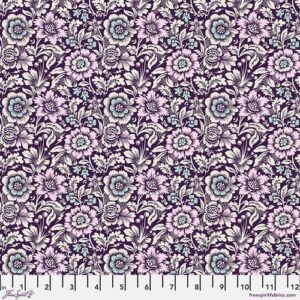 free spirit nightshade (deja vu) by tula pink pwtp211 nerium mini spider blossom fabric