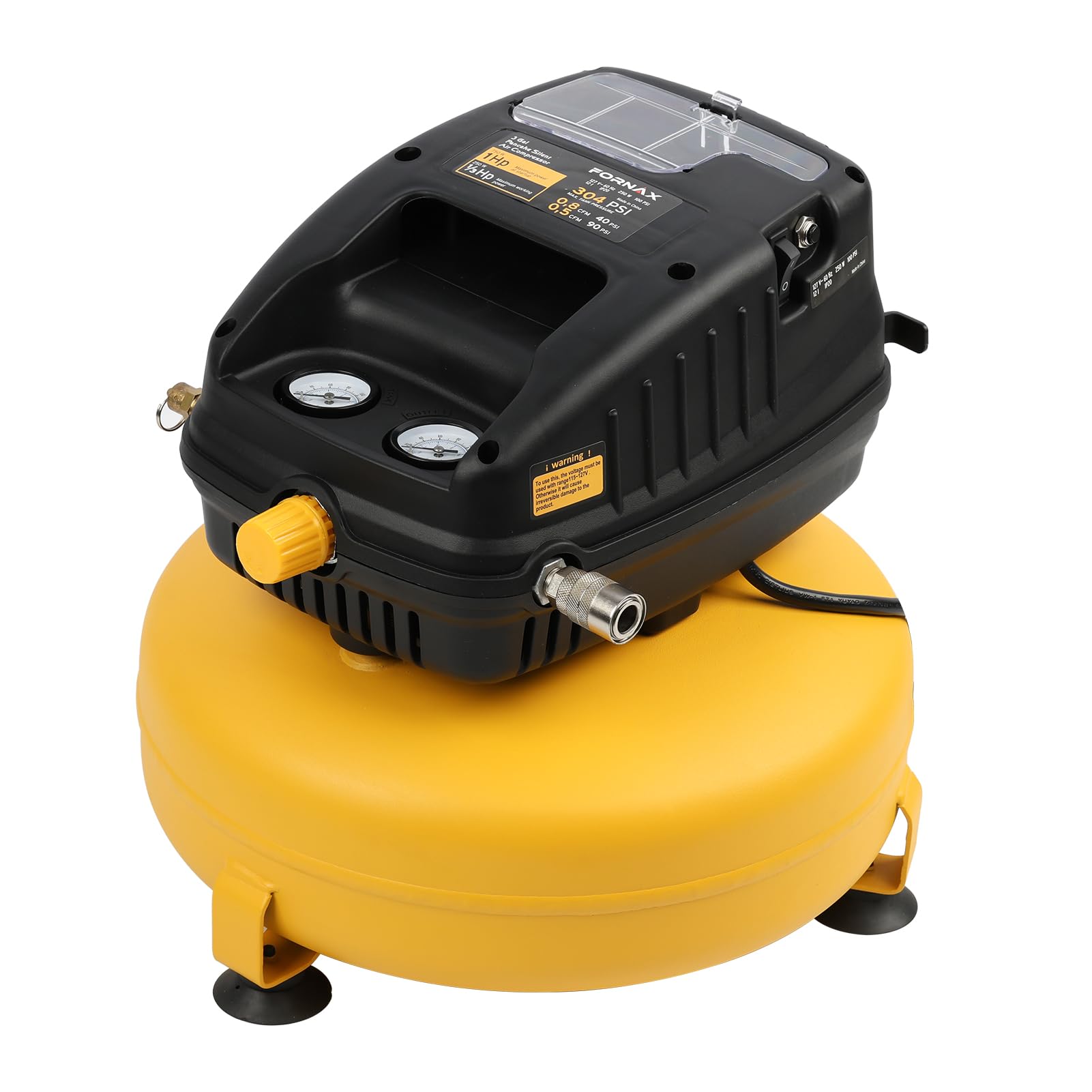 FORNAX Pancake Air Compressor, 3 Gallon, 100 PSI Portable Air Compressor, Oil Free