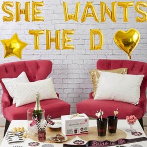 Bachelorette Party Decorations Gold She Wants The D Balloons for Bridal Shower with Diamond Ring Themed Bachelorette Engagement Wedding Party Supplies Decorations