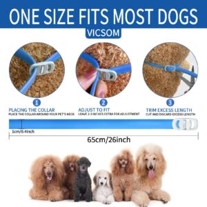 4 Pack Flea Collar for Dogs, Dog Flea and Tick Collar 8 Months Flea and Tick Prevention for Dog, Waterproof Adjustable Puppy Collar Natural Tick and Flea Collars for Small Medium Large Dogs,Blue