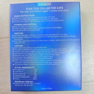 4 Pack Flea Collar for Cats, Cat Flea and Tick Collar 8 Months Prevention Cat Flea and Tick Treatment, Waterproof Adjustable Cat Flea Collar, Natural Anti Tick and Flea Collar for Kitten, Blue